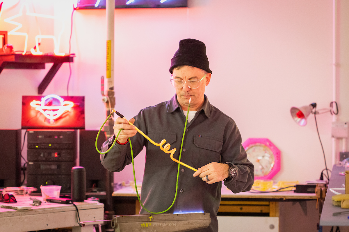 Wisconsin State Journal spotlights neon work on historic Madison sign ...
